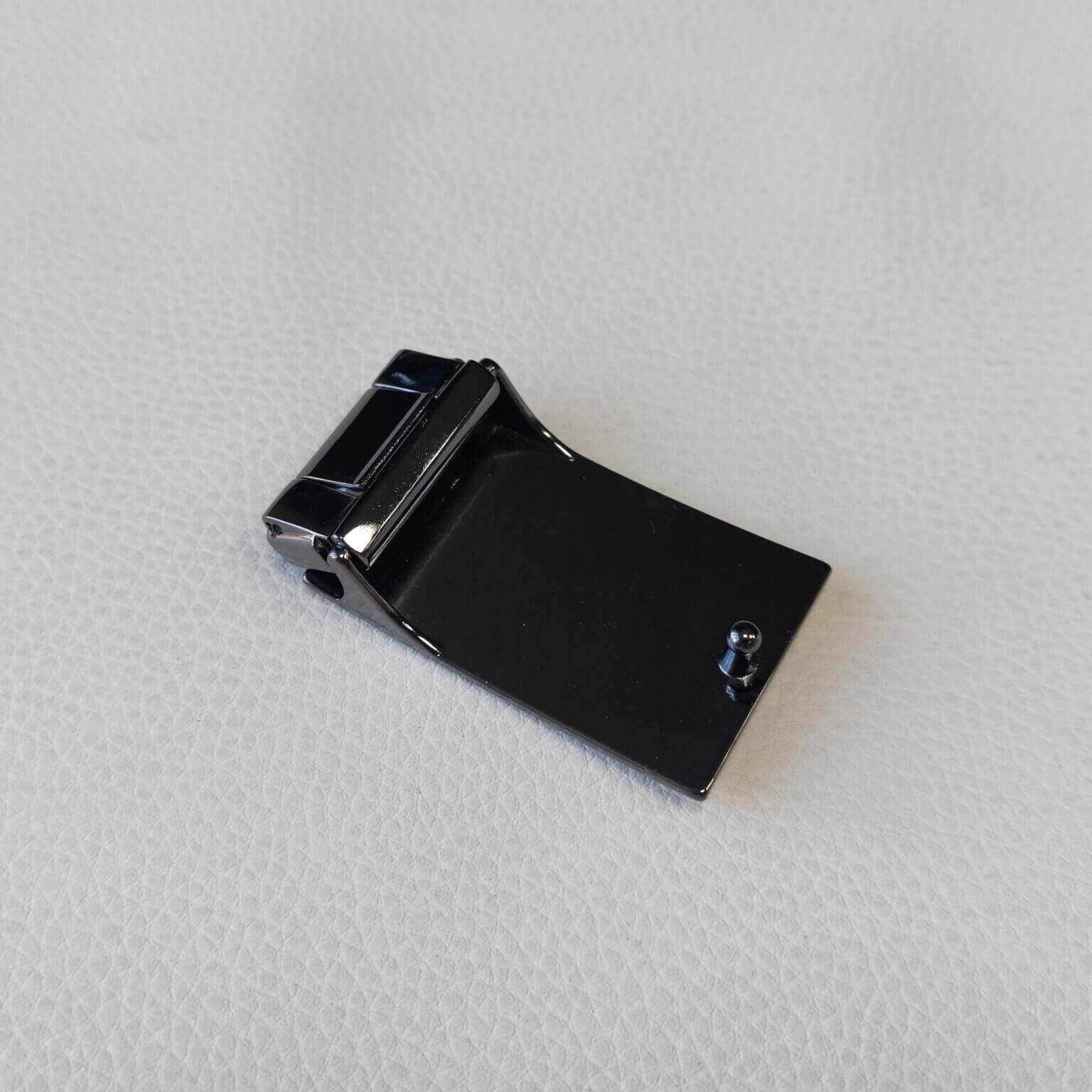 Belt buckle with clip - 35mm, black nickel/satin gun color - Revaris